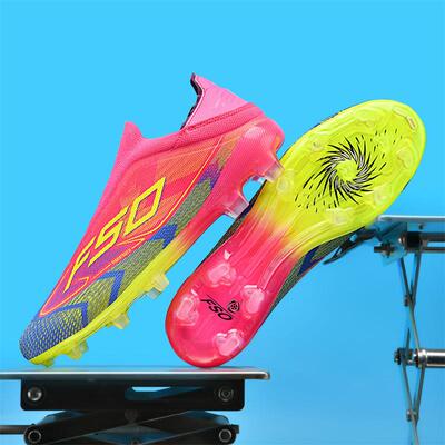跨境新款足球鞋缝飞织Football boots草坪男专业比赛训练足球鞋