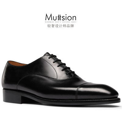 Muttsion牛津鞋男英伦三接头皮鞋