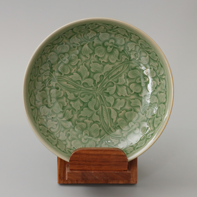 耀州窑橄榄青釉家用菜盘青瓷果盘