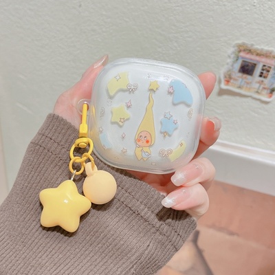 适用三星galaxybuds2pro透明保护套锁扣budspro无线蓝牙耳机壳budslive保护壳buds2软壳Galaxy FE分体耳机套