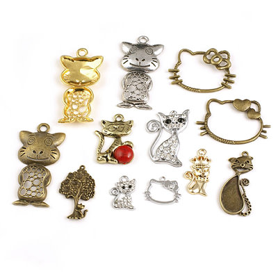 DIY复古合金 饰品配件 合金挂件 挂坠 KT猫 TOM猫 小猫咪 20754