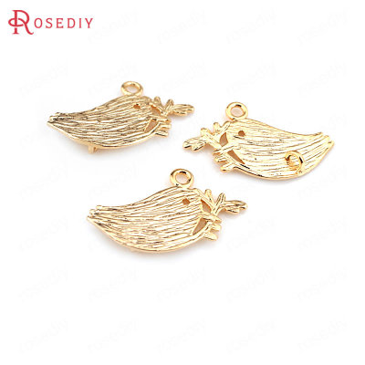 Diy饰品铜镀真金项链手链耳环发饰头饰配件小鸟 挂件吊坠 33502
