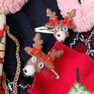 圣诞节可爱卡通发夹边夹