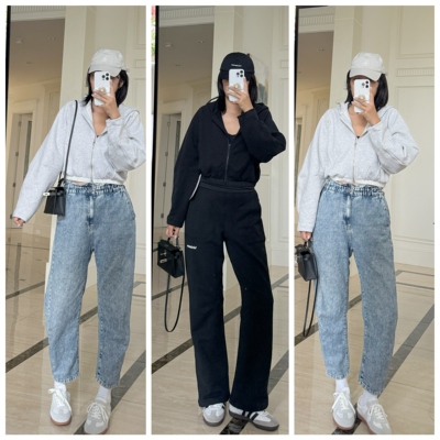 lululemon代购 Loungeful 女士加绒宽松休闲卫衣卫裤卫裙套装