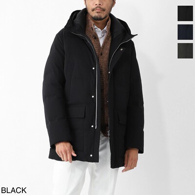 异族日本代购 意大利 MONTECORE 2025冬男保暖舒适连帽拉链羽绒服