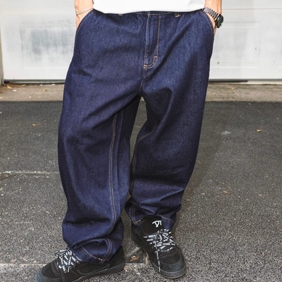 DOGTOWN水洗BAGGY宽松直筒阔型原色牛仔裤牛仔长裤