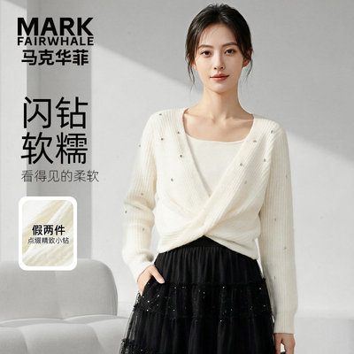 【书婷专享】马克华菲初春新款毛衣独特漂亮小衫女F61004A993