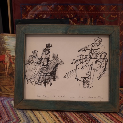 意大利vintage手绘墨水速写原稿