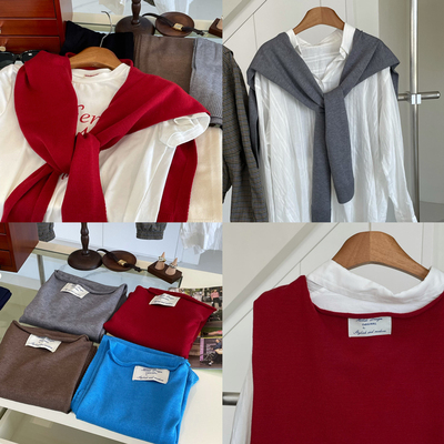 韩国新款针织披肩坎肩围巾搭肩女