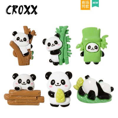 CROXX 熊猫系列洞洞鞋配饰装饰扣鞋花diy配件鞋扣适配Cross/Crocs