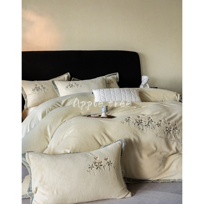 知槿秘鲁进口骆玛绒四件套