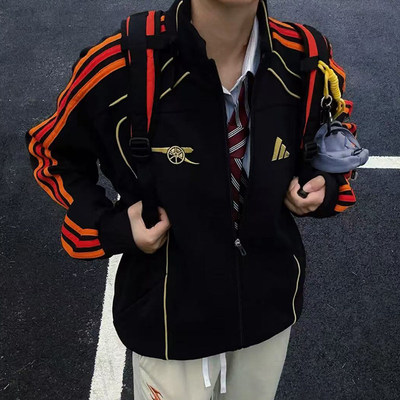 阿迪达斯男秋季训练足球立领外套