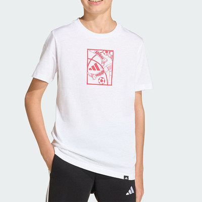 Adidas阿迪达斯正品儿童款2026年新款时尚经典休闲短袖上衣KA0546