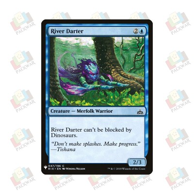 牌客窝 万智牌 河流穿梭客 River Darter 铁 蓝 闪