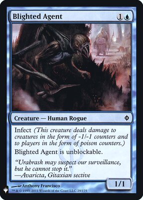 牌客窝 万智牌   枯萎密探 Blighted Agent 铁 蓝