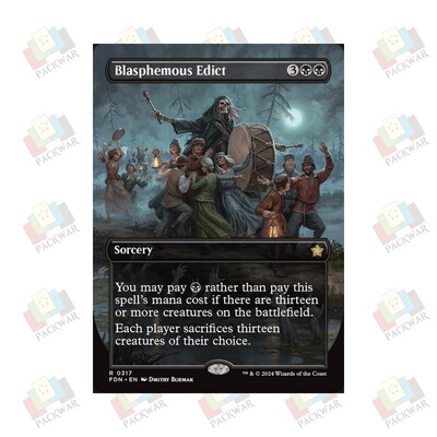 牌客窝 万智牌 渎神勒令 Blasphemous Edict 金 黑 闪