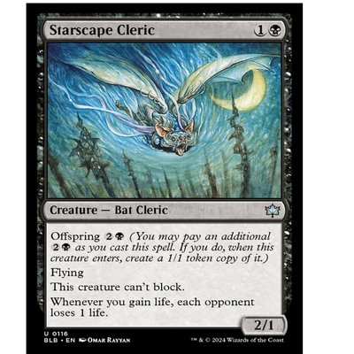 牌客窝 万智牌 星景僧侣 Starscape Cleric 银 黑
