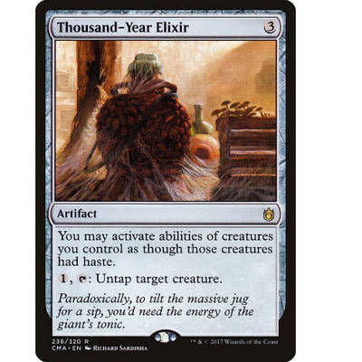 牌客窝 万智牌  千年琼浆 Thousand-Year Elixir 金 神器