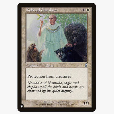 牌客窝 万智牌 受锺爱的牧师  Beloved Chaplain 银 白