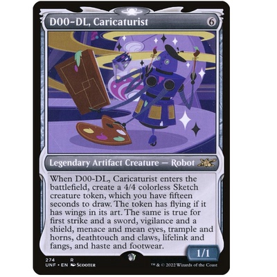 牌客窝 万智牌 D00-DL, Caricaturist 金 神器 闪