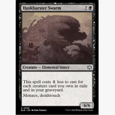 牌客窝 万智牌  爆膨躯大群 Huskburster Swarm 银 黑色