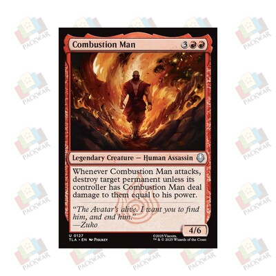 牌客窝 万智牌 爆焰男 Combustion Man 银 红色