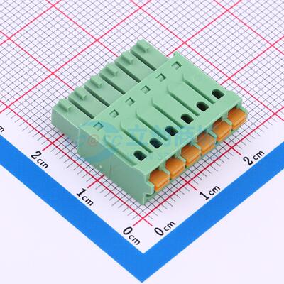 5只起 弹簧式接线端子 15EDGKN-3.5-06P-14-00A(H) 插件P=3.5mm