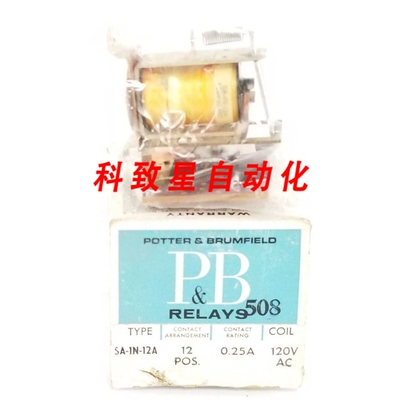 工业配件POTTER&BRUMFIELD SA-1N-12A RELAY 12 POS.0.25A 120V A