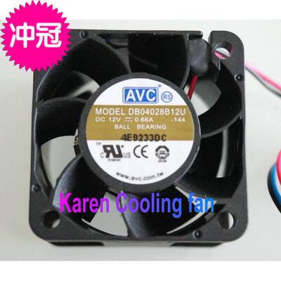 全新原装AVC 4028 12V 0.66A DB04028B12U 4cm 3线服务器风扇