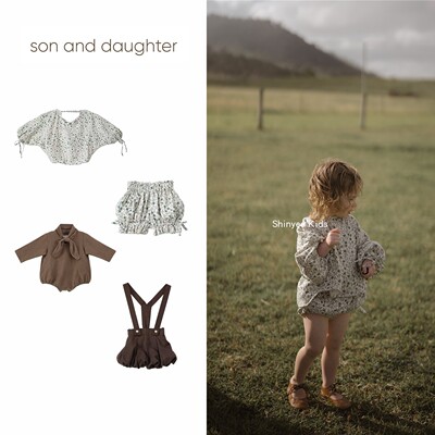 85ZShinyee▲son and daughter aw26新款衬衫上衣背带裤连体衣