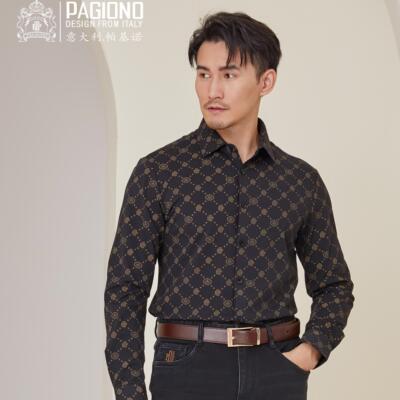 常规帕基诺商场同款男士短袖衬衫