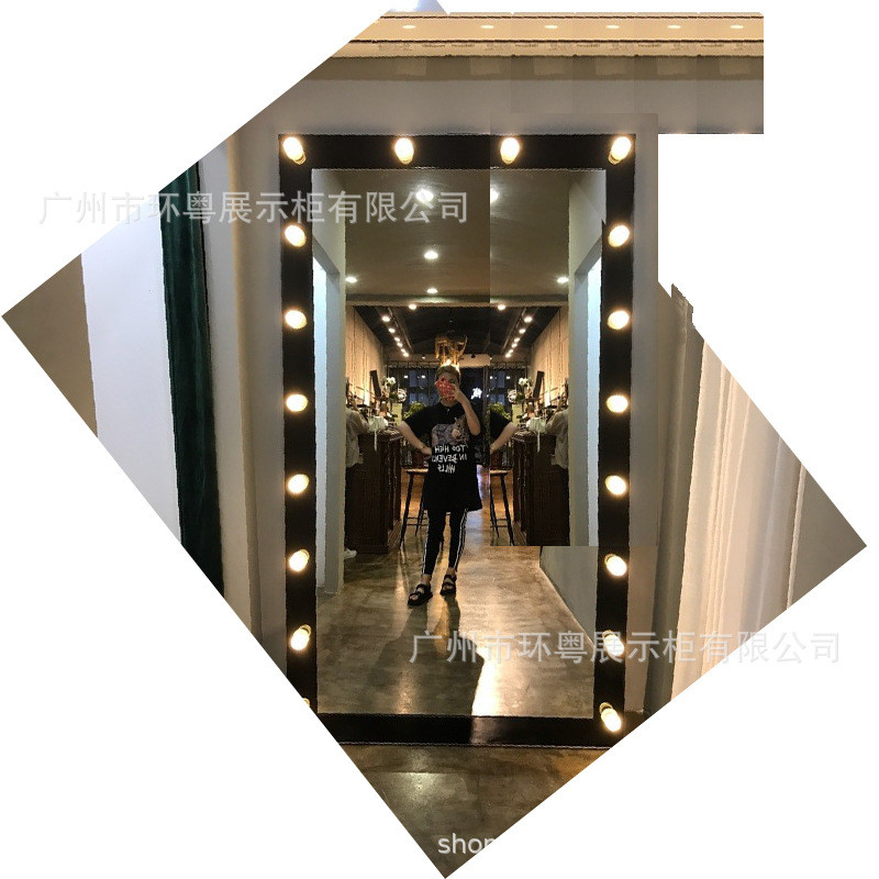 镜台美容院婚纱店影楼培训学校双面移动化妆台梳妆直播间穿试衣镜