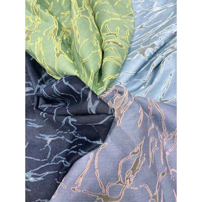 源头厂家彩色镂空烧花烂花牛仔面料休闲时尚服装面料烧花4547#