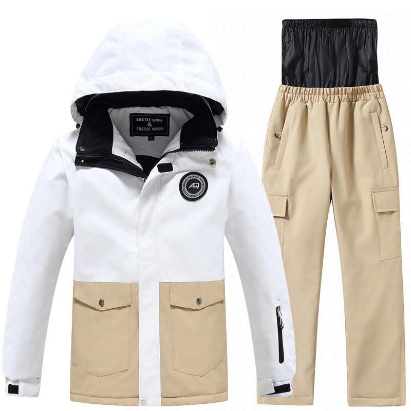 新款儿童滑雪服套装男童女童户外防水冬季保暖加厚儿童滑雪衣裤