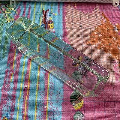 m2o8批发十字绣砖布砖水晶压透明5斤重尺寸20cmx10cm