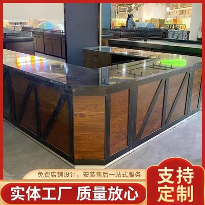 超市电子秤台钢木打称台生鲜区称重台区洗切台蔬果操作台计量中心