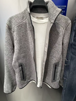 B2BCF4219 太平鸟男装2025年冬季新款宽松加绒保暖立领夹克外套潮