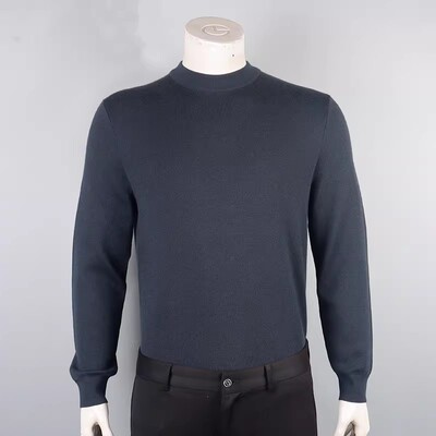 金利来男装羊绒衫 2024冬新款圆领纯羊绒保暖毛衣MHSG59914030-78