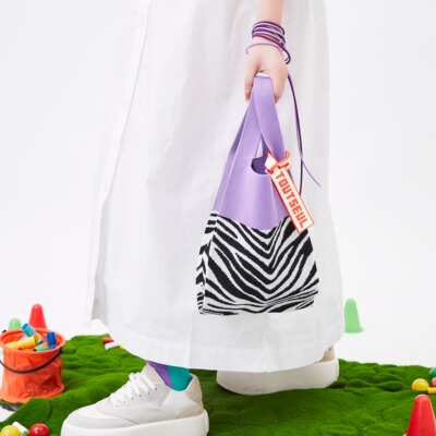 TOUTSEUL飞织包多巴胺手提包孤品