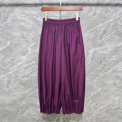 中式国风匹马棉阔腿裤灯笼裤女