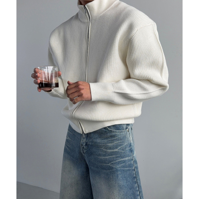 韩国代购LAINE高品立领毛衣外套