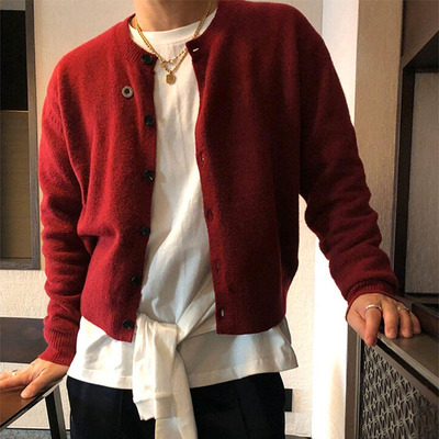 韩国代购羊毛短款开衫2件包邮