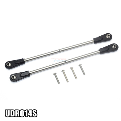 GPM TRAXXAS 1/7 UDR不锈钢加粗正反牙带尼龙胶波脚上龙骨拉杆-对