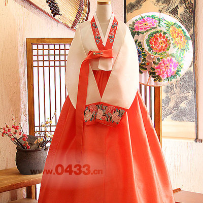 韩国原装进口面料 新娘 敬酒 迎宾 传统韩服 H-X01064