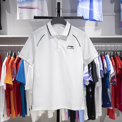 李宁短袖polo衫吸湿排汗速干