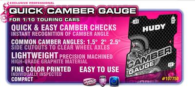 现货 HUDY 1/10 房车 CAMBER 快速测量尺 107750