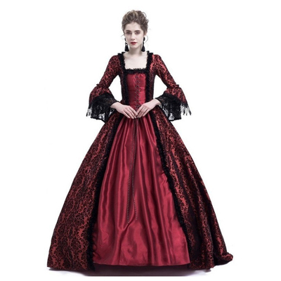 中世纪宫廷贵族女礼服COS裙