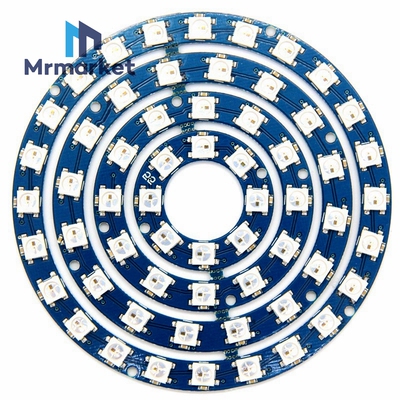蓝色 60位 WS2812 5050 RGB内置全彩驱动彩灯开发板 四合一灯板
