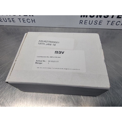 MBV Lochdeckel Alu 300 x 0.6mm | Art no. 06.6020.01 | Optica