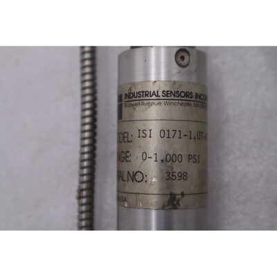 工业传感器 3598 ISI 0171-1 PRESURE TRANSDUCER 1000 PSI 库存